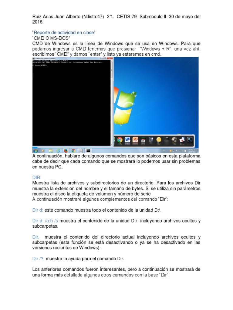 Comandos DIR y TREE en CMD Windows | PDF | Archivo de computadora ...