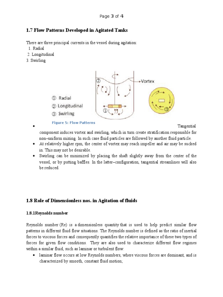 Flow Patterns in Agitator | PDF | Reynolds Number | Laminar Flow