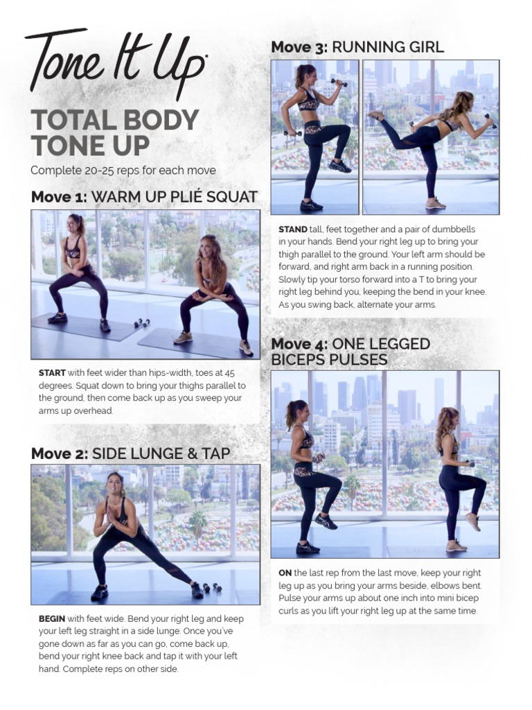 Total Body Tone Up: Move 3: Running Girl | PDF | Human Anatomy | Sports