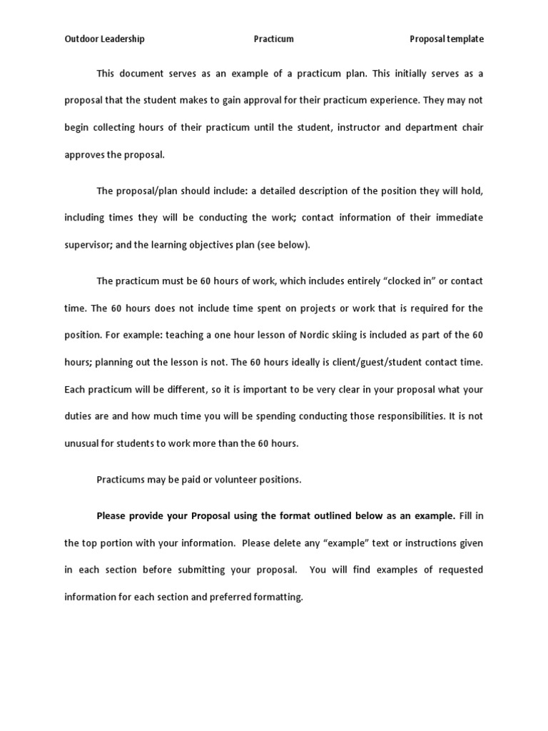 Practicum Proposal - Template | PDF | Risk Management | Risk