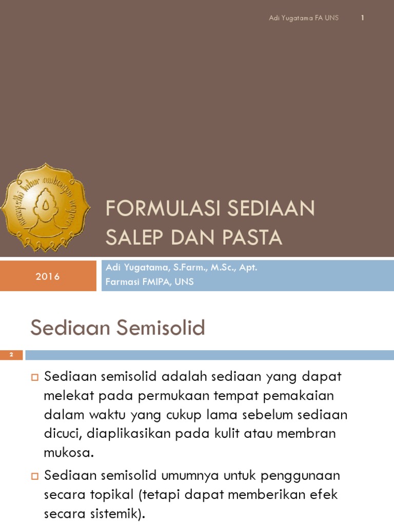 Formulasi Sediaan Salep Dan Pasta | PDF