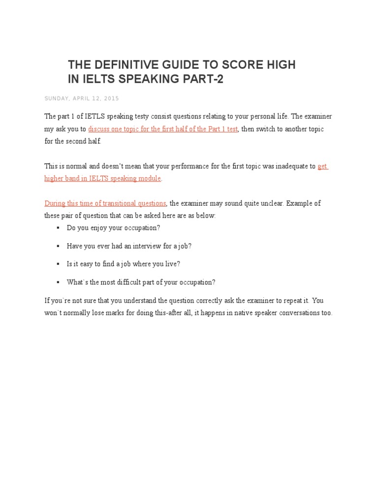 How to Structure an Effective Response in IELTS Speaking Part 2: A ...