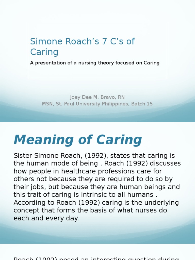 Simone Roach | Nursing | Theory