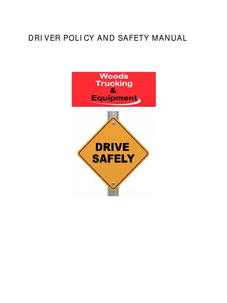 Driver Policy Safety Manual | Traffic Collision | Traffic