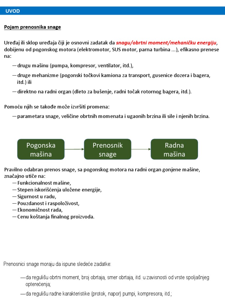 10 - Prenosnici Snage PDF | PDF