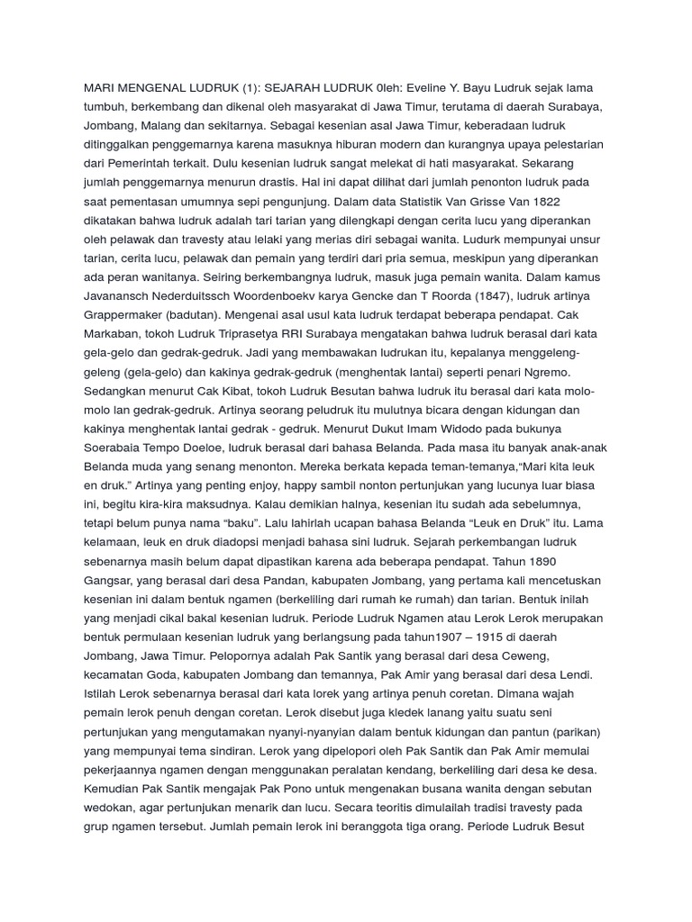 Mari Mengenal Ludruk | PDF