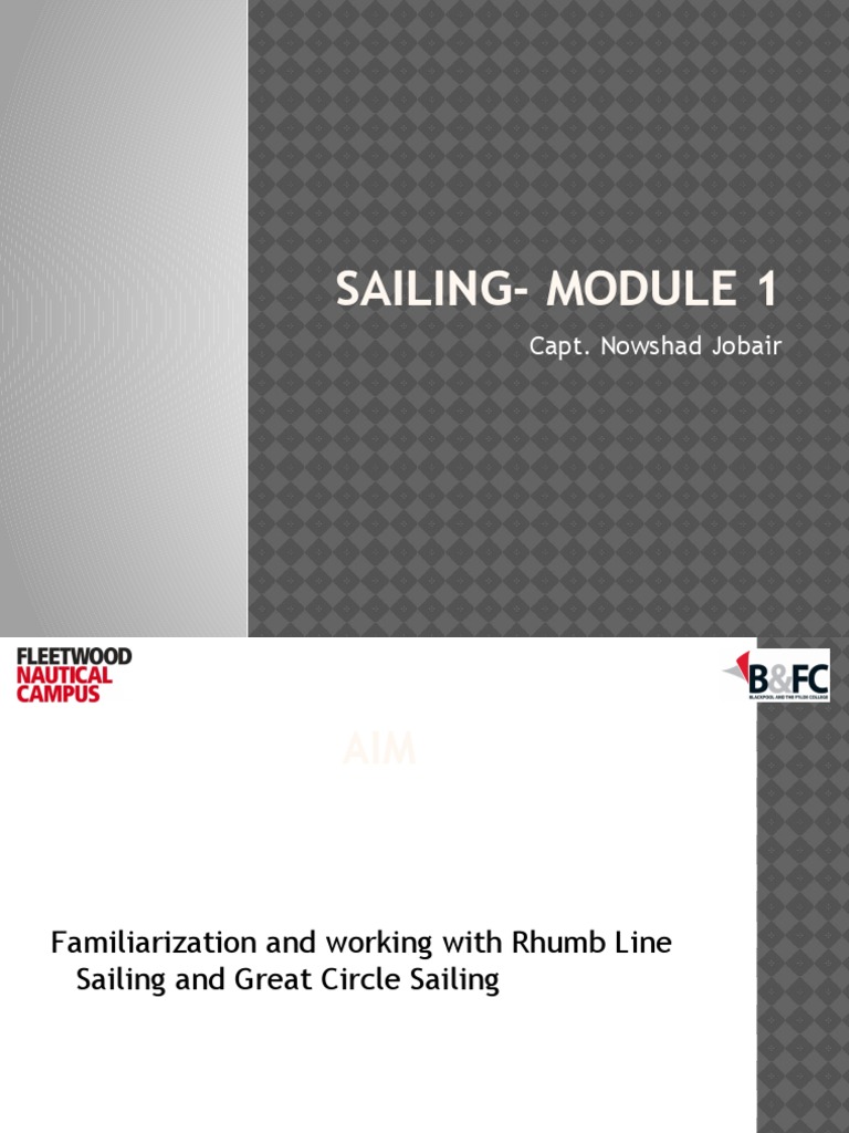 Sailing Techniques: Rhumb Line & GC | PDF | Equator | Trigonometric ...