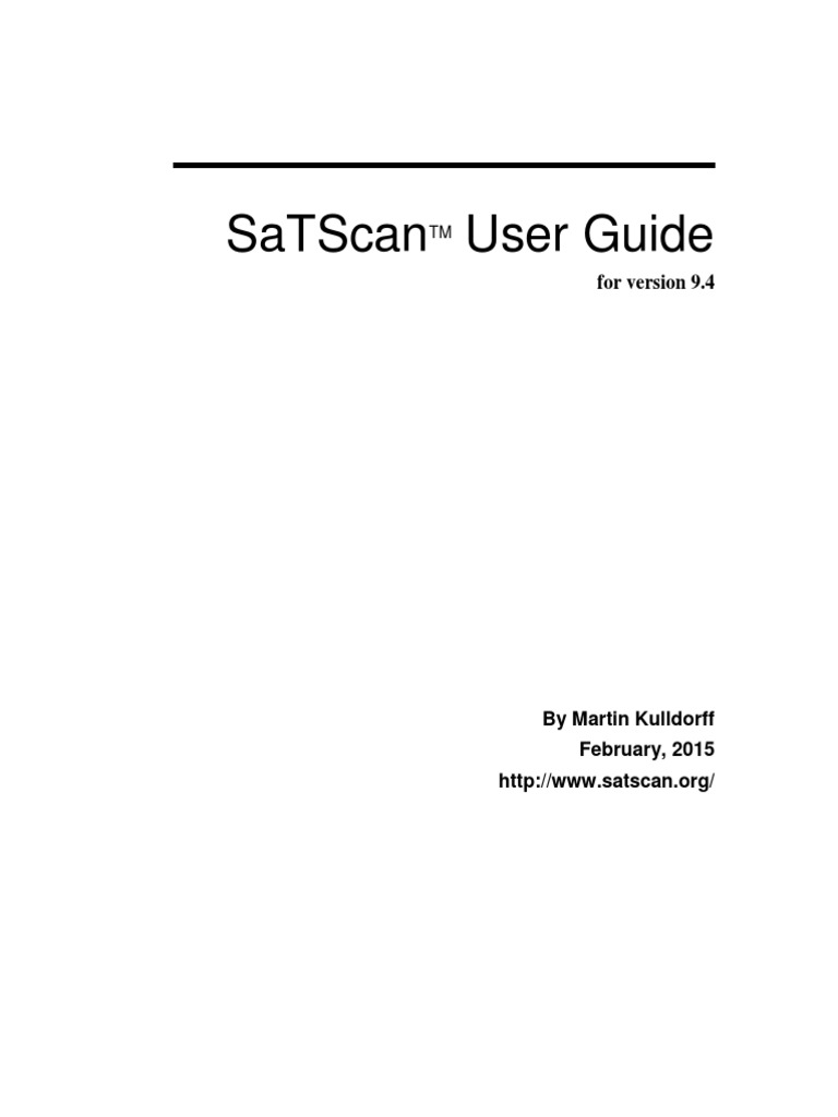 SaTScan Users Guide | PDF | Variance | Statistics