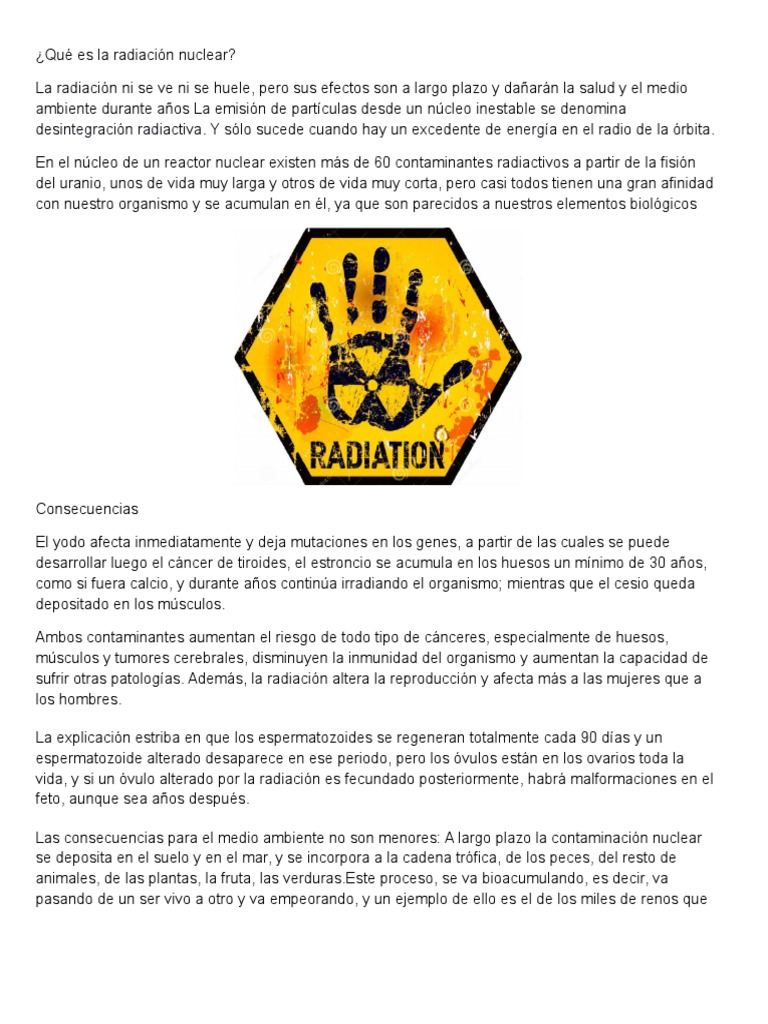 Qué Es La Radiación Nuclear | La energía nuclear | Desintegración ...