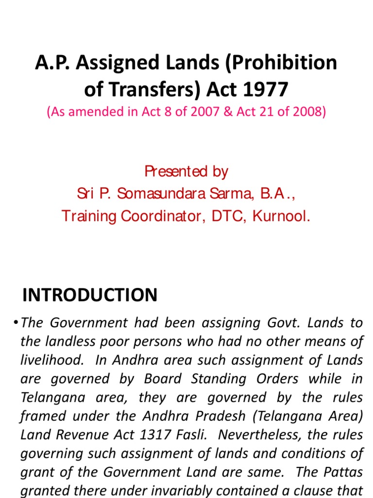 POT Act | PDF | Assignment (Law) | Private Law