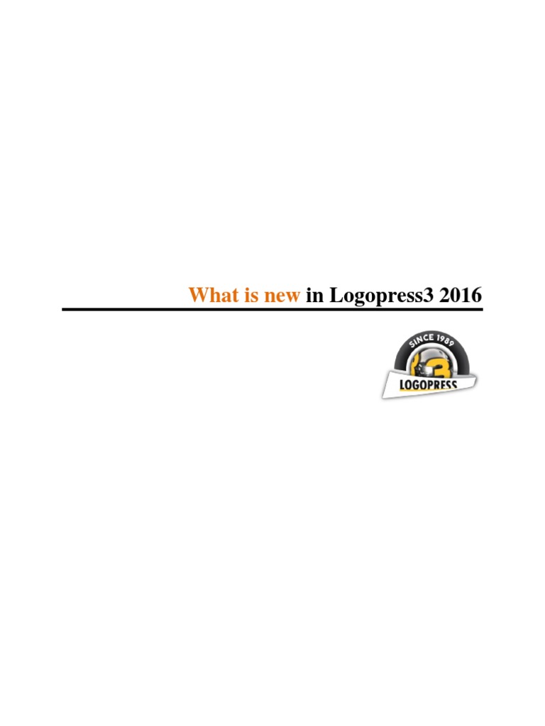 Logopress3 2016 Updates Overview | PDF | Screw | Directory (Computing)