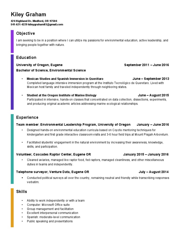 Graham Resume | PDF | Language Arts & Discipline | Wellness