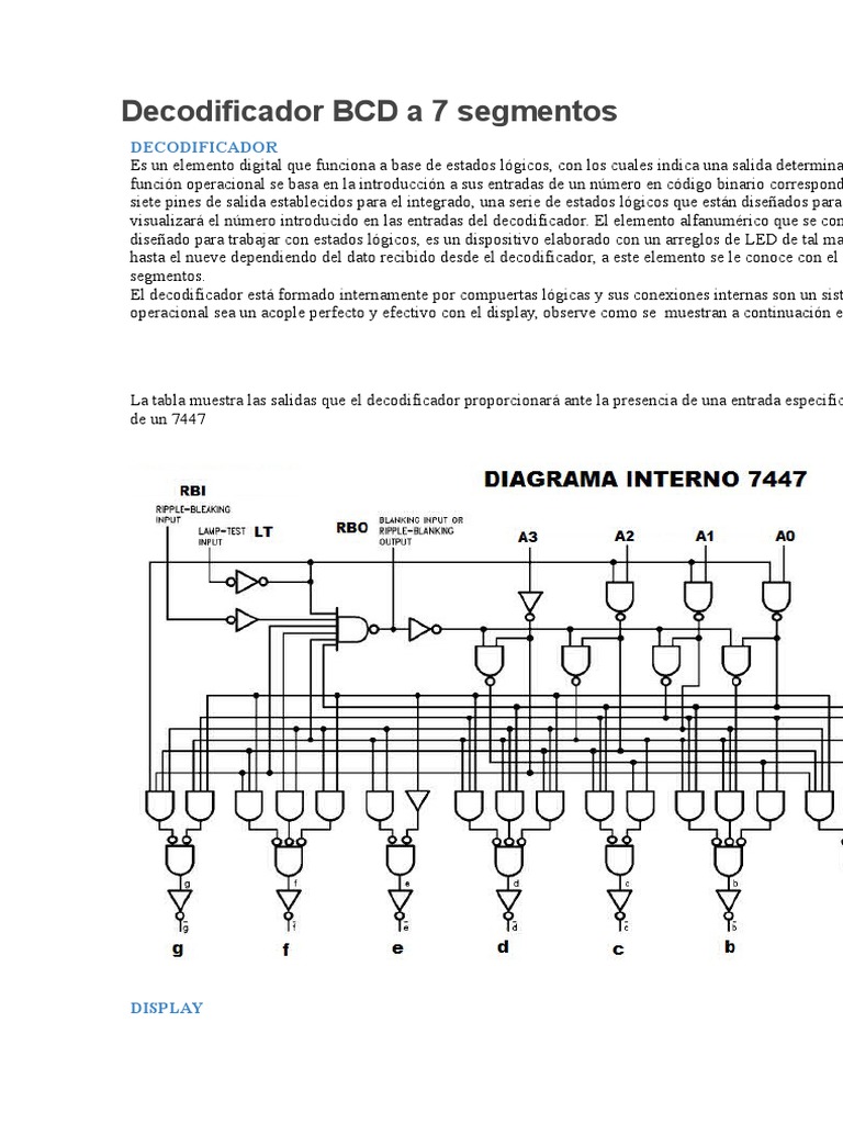 Decodificador BCD A 7 Segmentos | PDF