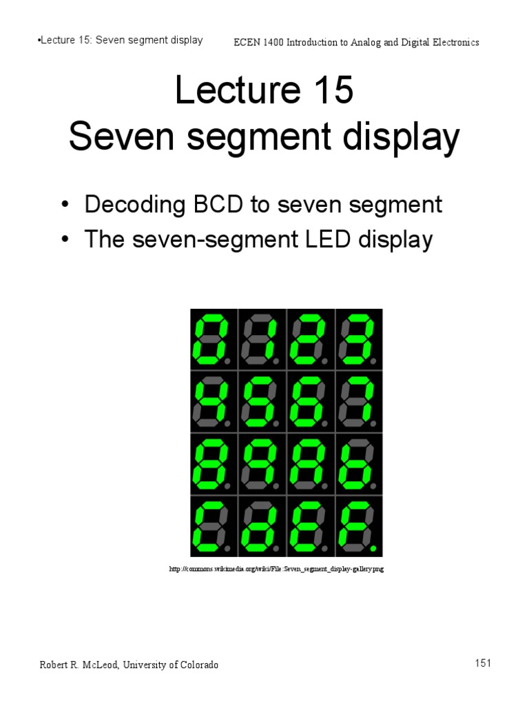Seven Segment Display Fundamentals | PDF | Teaching Methods & Materials