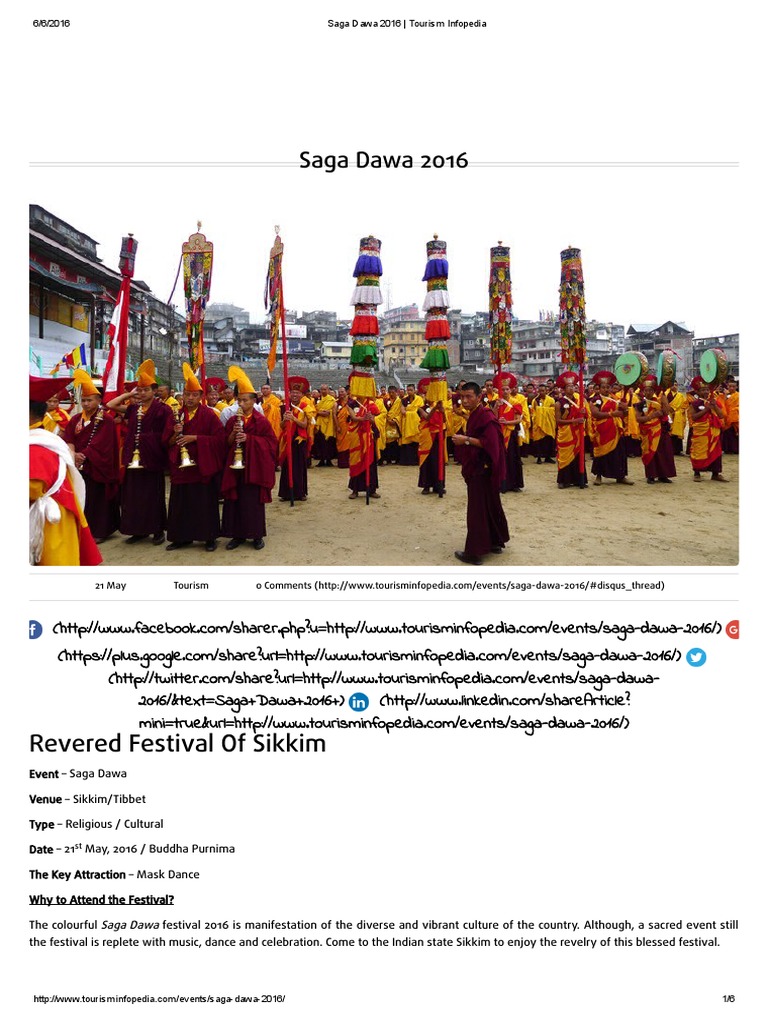 Saga Dawa 2016 - Tourism Infopedia | PDF | Indian Religions | Religious ...