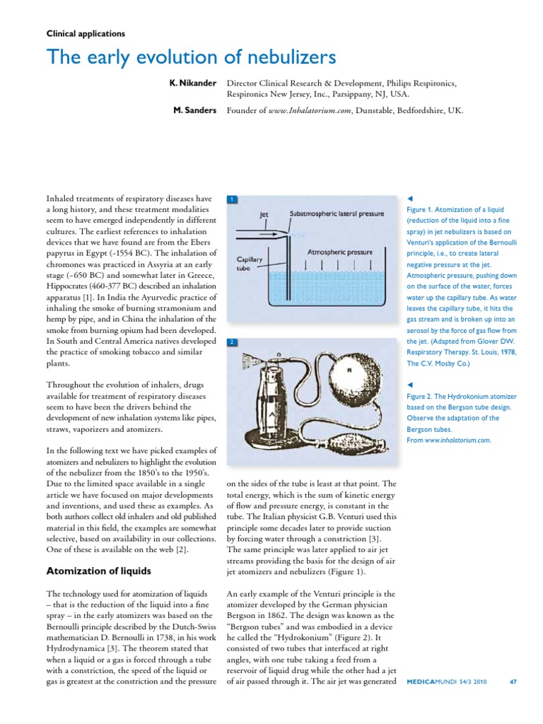 Early Evolution of Nebulizer | PDF | Gases | Soft Matter