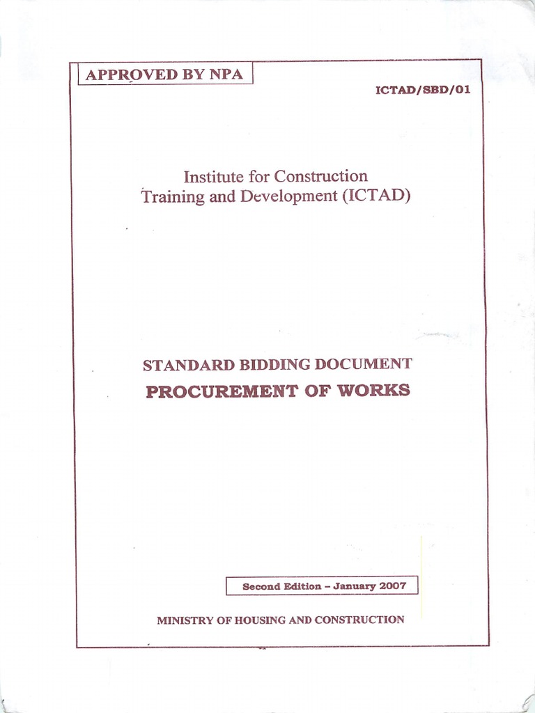 SBD1 | PDF | Specification (Technical Standard) | Procurement