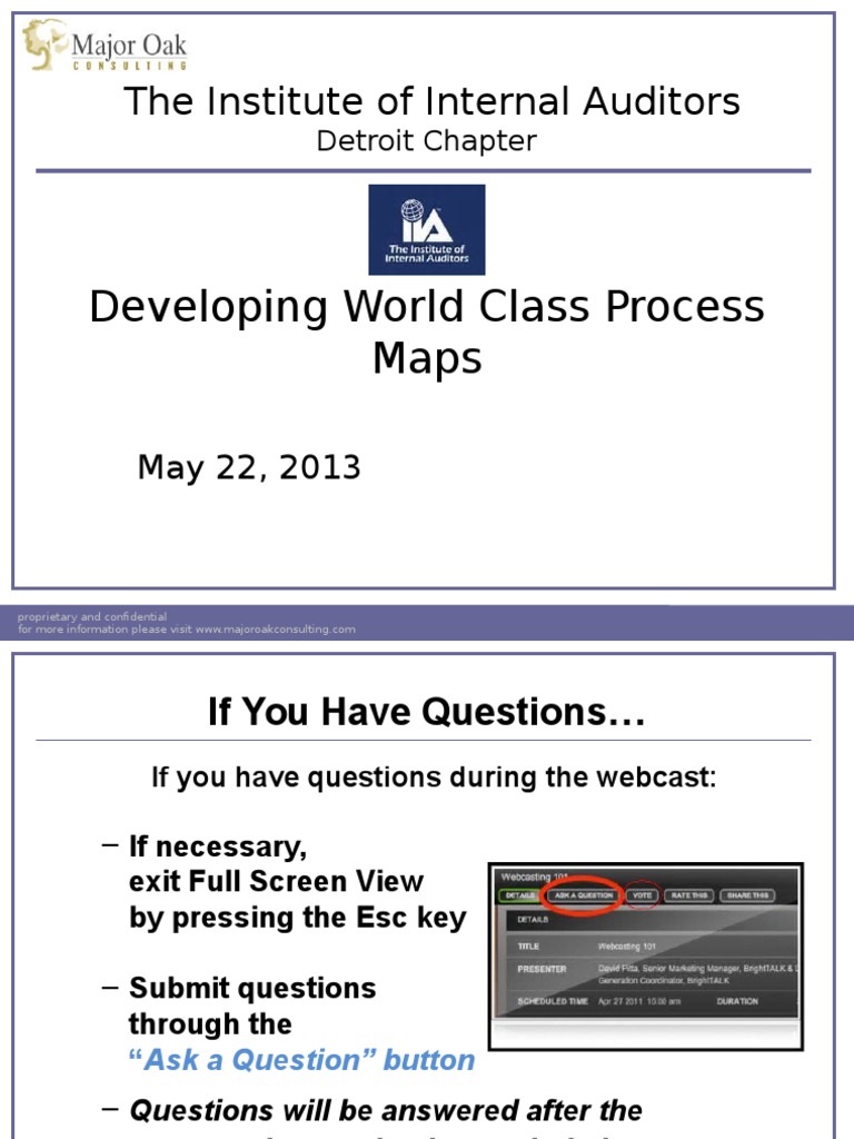 Developing World Class Process Maps | PDF | Business Process | Chief ...