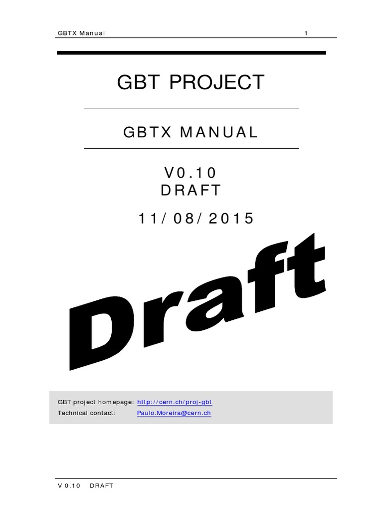 GBTX Manual | PDF | Forward Error Correction | Error Detection And ...