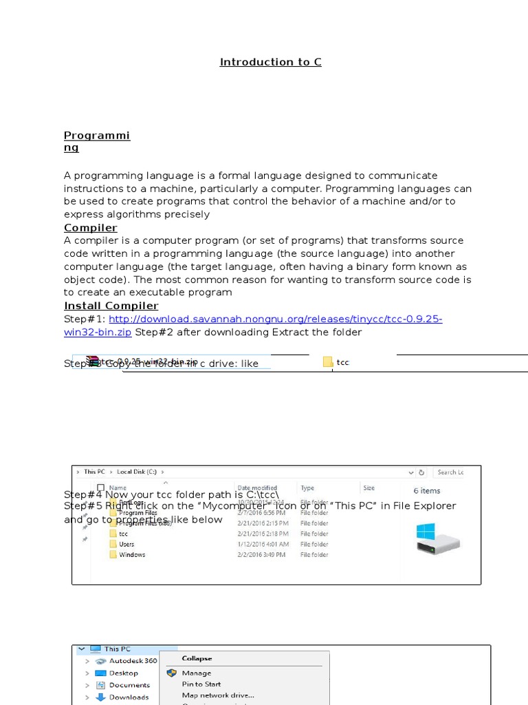 C Programming Language and Compiler Setup | PDF | Art | Computers