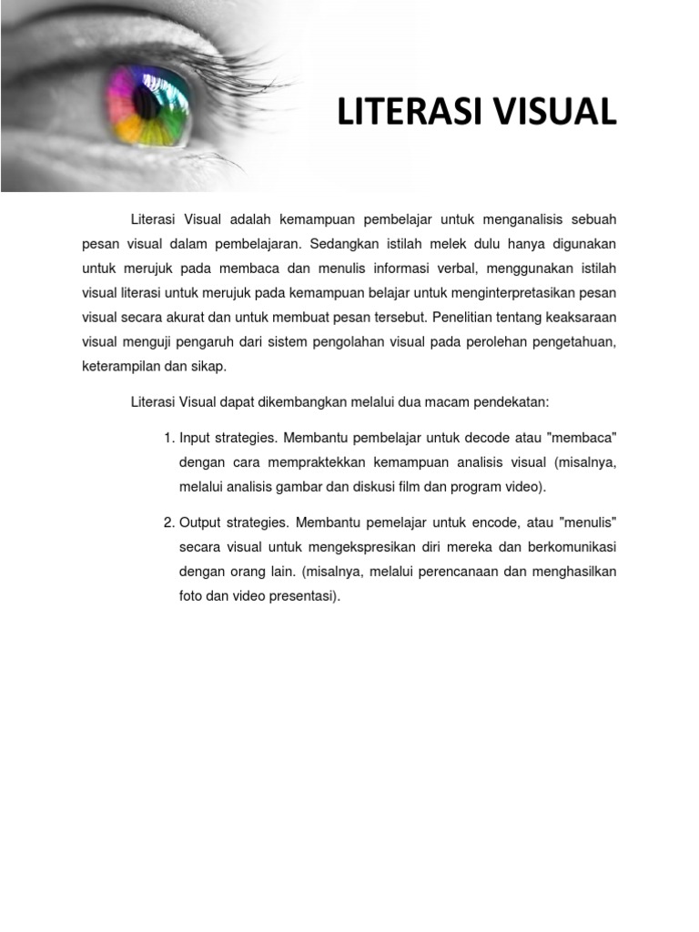 Literasi Visual | PDF | Karier & Perkembangan | Sains & Matematika