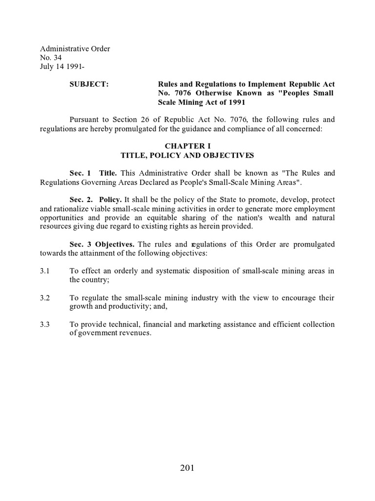 Republic Act No. 7076 | PDF | Mining | Taxes