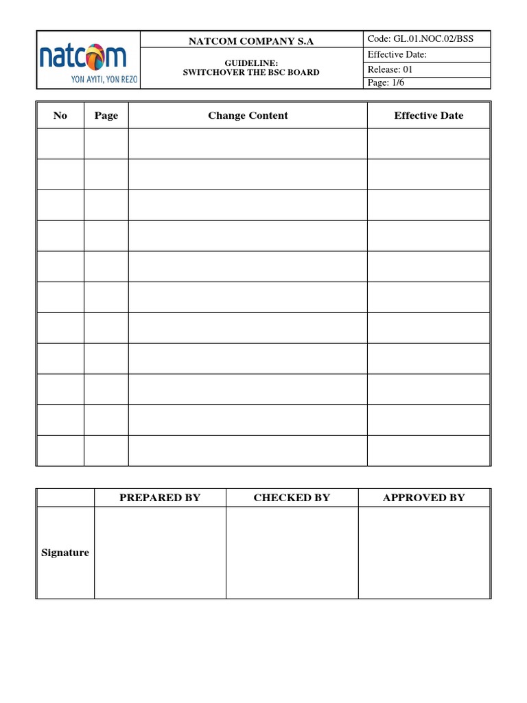 2G - 02 - Guideline Switchover BSC Board | PDF | Computer Networking ...