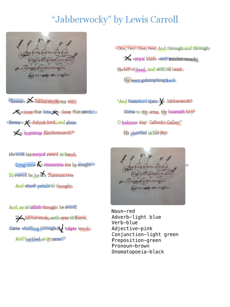 Jabberwocky Poem by Lewis Carroll | PDF