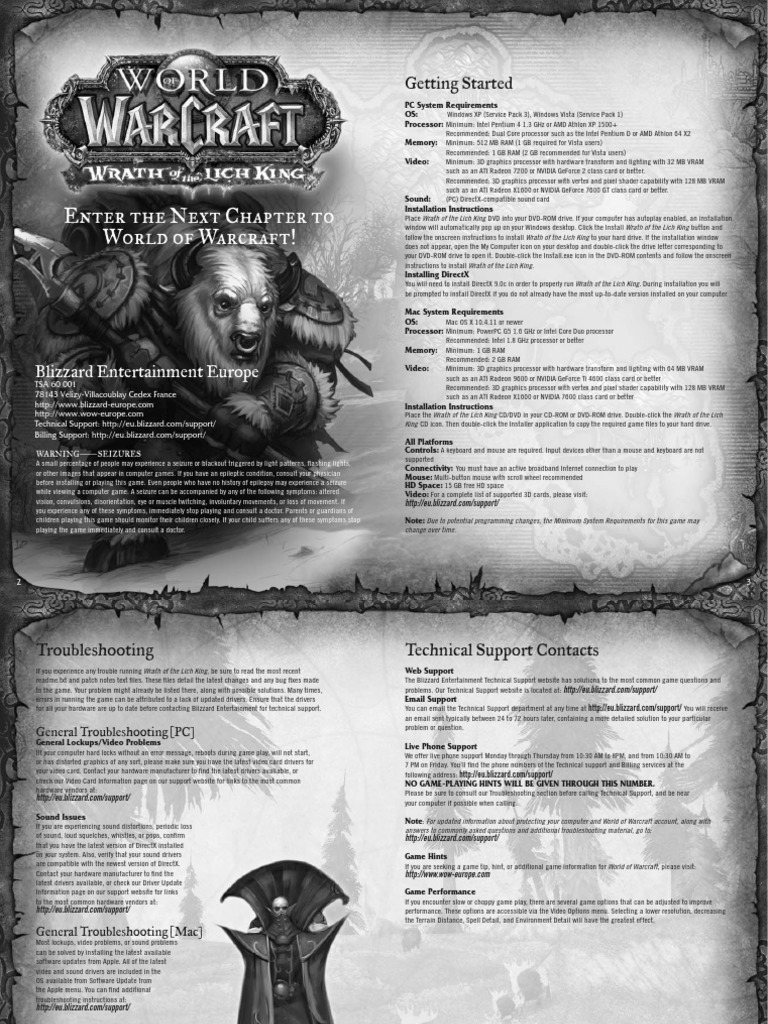 Manual WLK PDF | PDF | Races And Factions Of Warcraft | World Of Warcraft