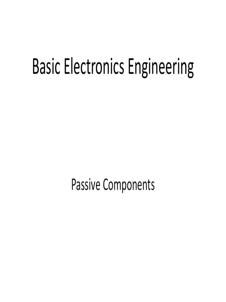 Basics of Electronics Engineering Guide | PDF