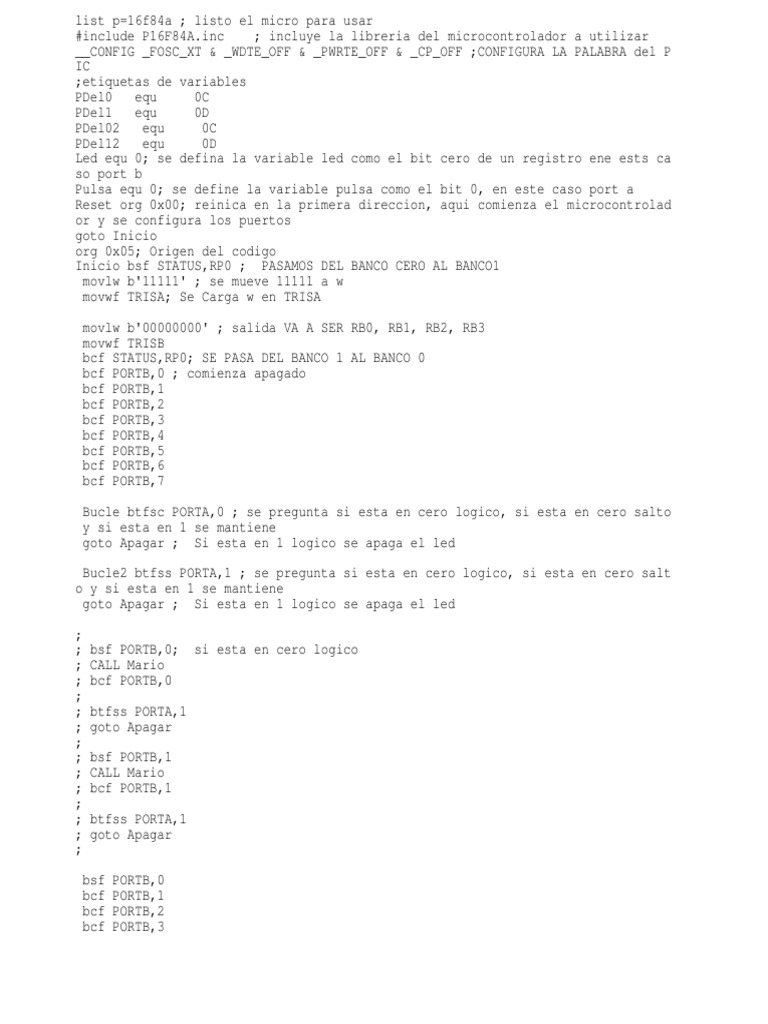 Codigo Semáforo de Dos Vías - 1 Pulsante | PDF | Programación de ...