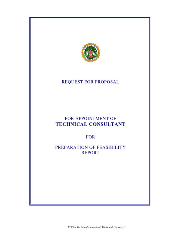 Technical Consultant3585 | PDF | Request For Proposal | Feasibility Study