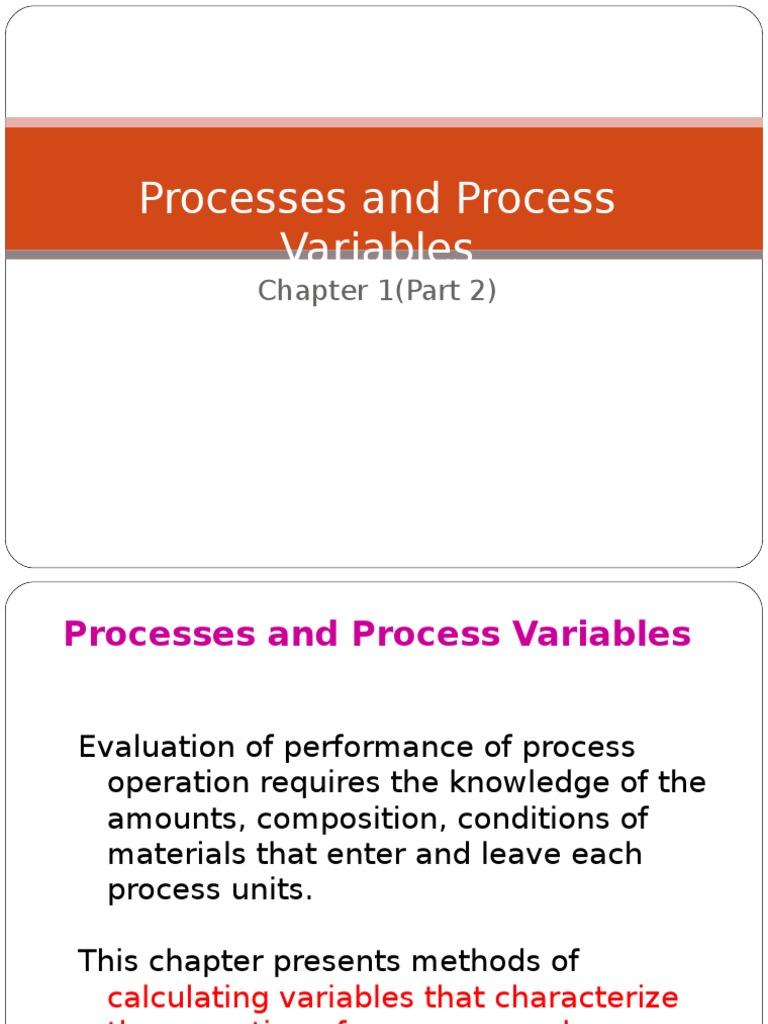 Chapter 1 (Part 2) Process Variables | PDF | Mole (Unit) | Pressure ...