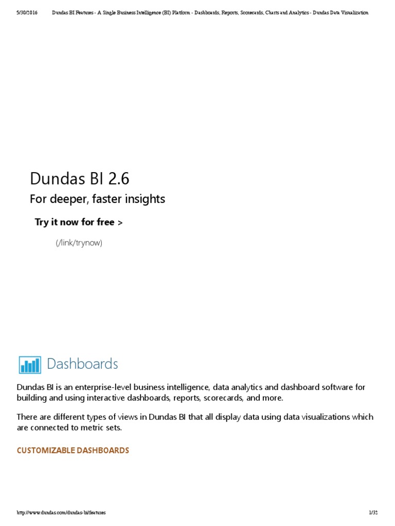 Dundas BI Features - A Single Business Intelligence (BI) Platform ...
