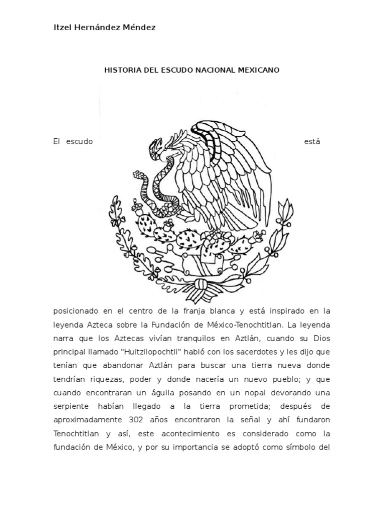 Historia del Escudo Nacional Mexicano | PDF | Ciencias sociales | Historia