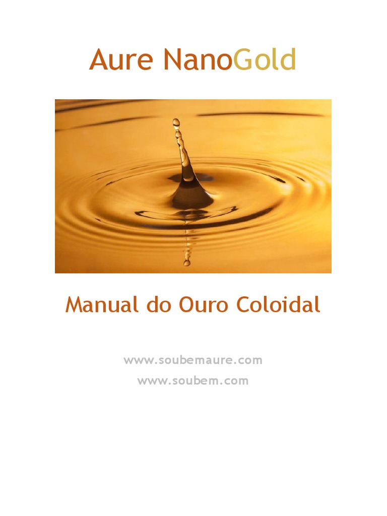 Ouro Coloidal Aure - MANUAL de Uso | PDF | Coloide | Câncer