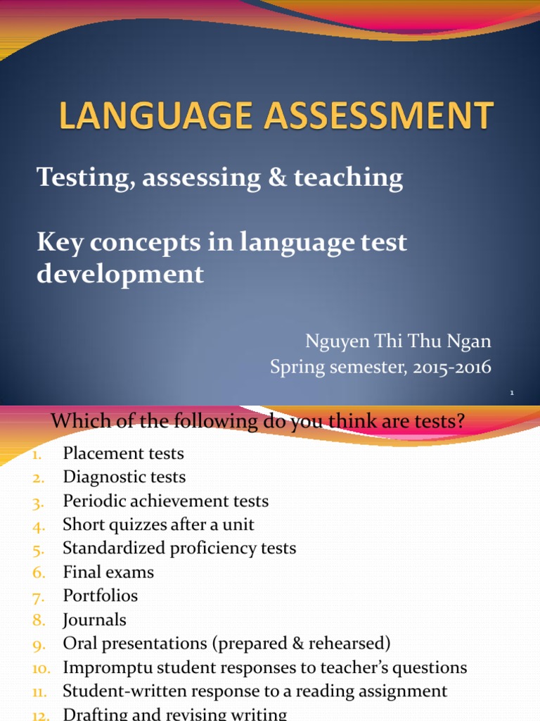 Language Assessment | PDF | Educational Assessment | Test (Assessment)