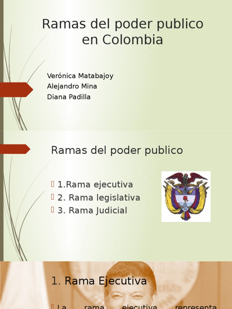 Ramas Del Poder Público en Colombia | PDF | Ley constitucional ...