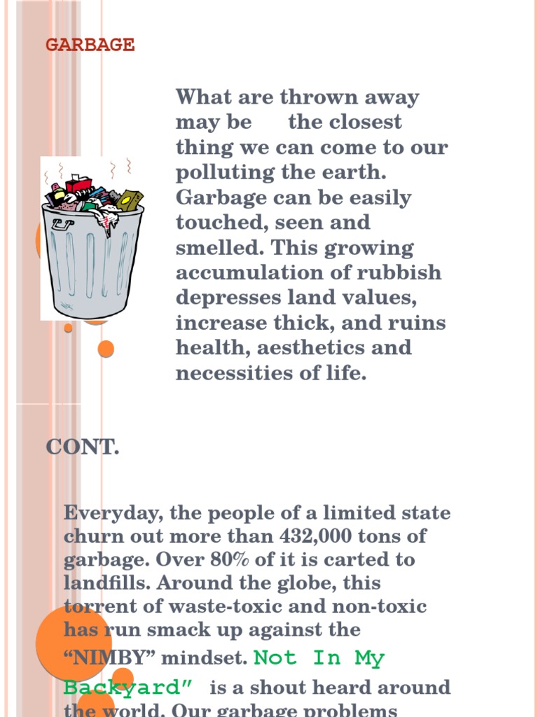 Garbage Presentation | PDF | Municipal Solid Waste | Recycling