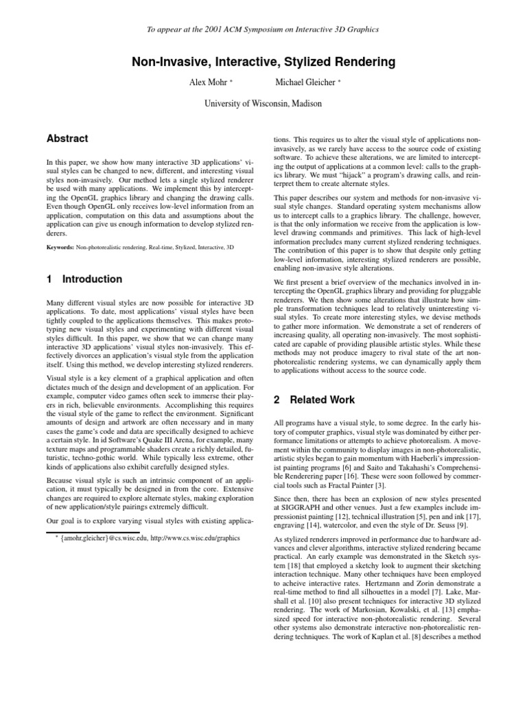 Non-Invasive, Interactive, Stylized Rendering | PDF | Rendering ... Non-Invasive, Interactive, Stylized Rendering | PDF | Rendering ...