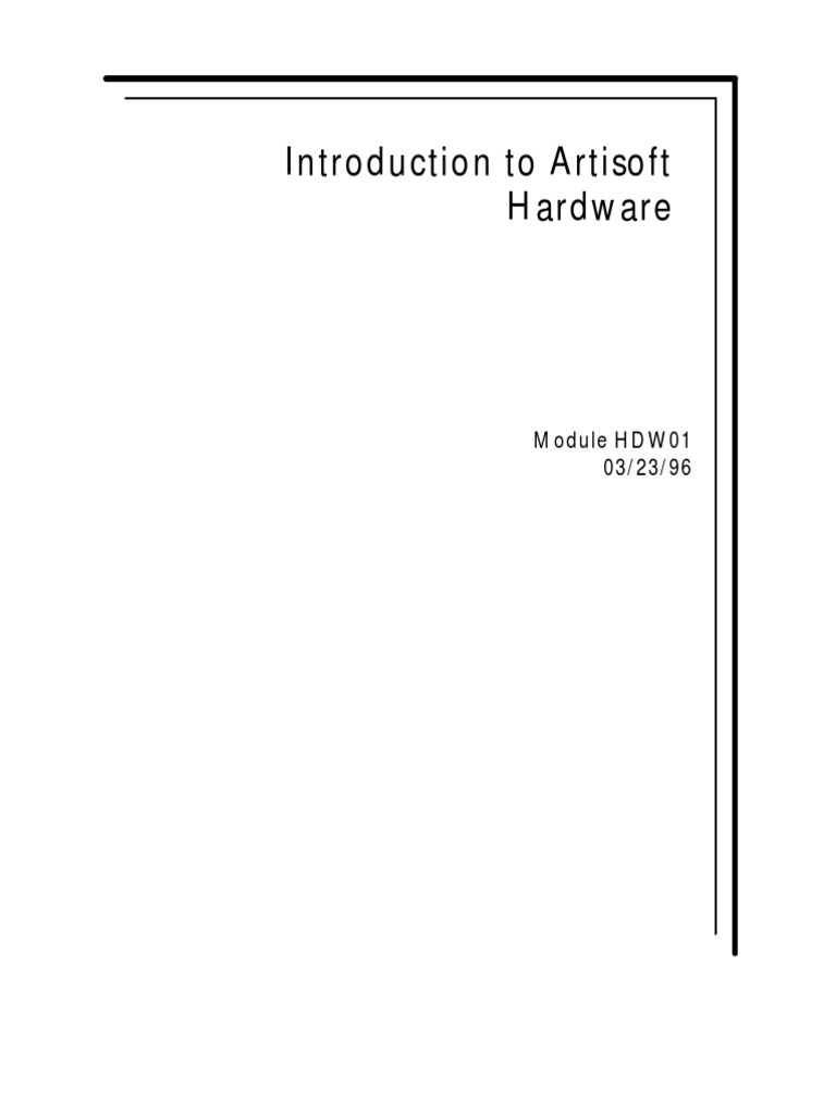 Introduct To Artisoft (LANtastic) Hardware Training Module From 3/23 ...