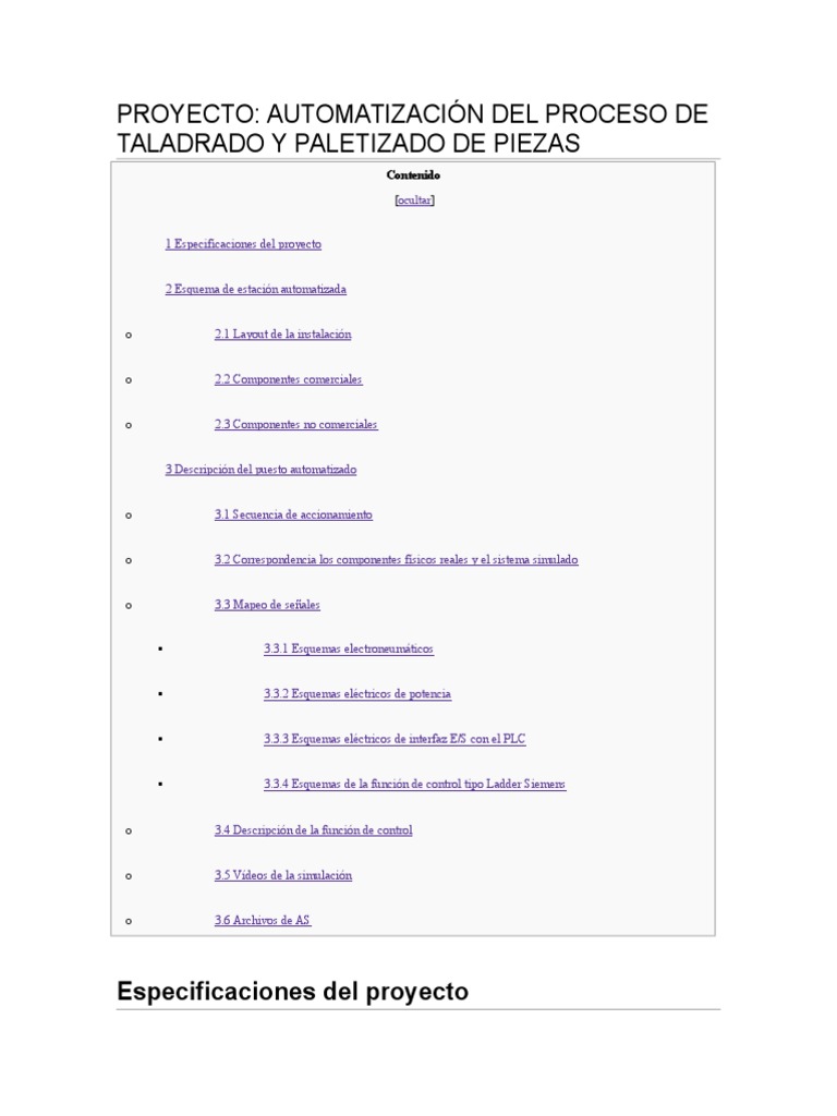 Proyecto Con PLC | PDF | Perforar | Relé