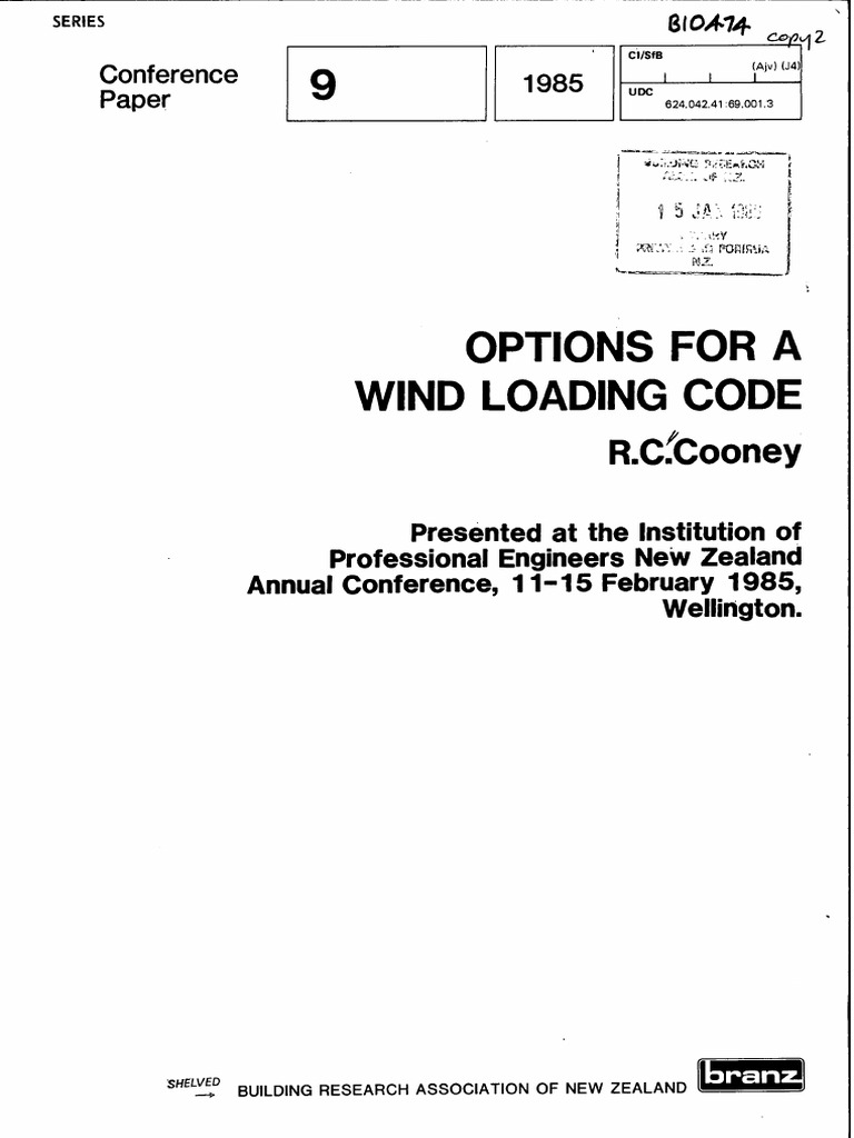Options For A WInd Loading Code | Download Free PDF | Australia | New ...