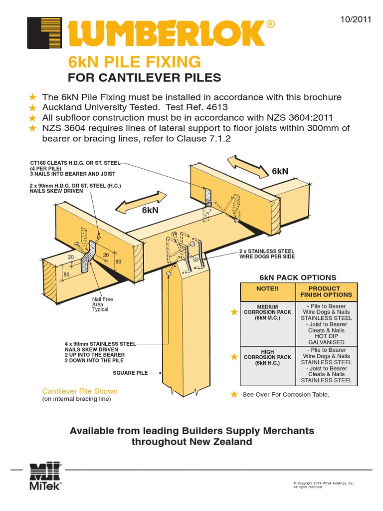 Mitek 6kN Pile Fixing | PDF | Deep Foundation | Building Engineering