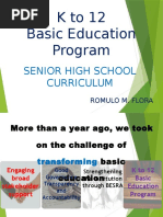 SHS Curriculum Outline&courses | PDF | Curriculum | Learning