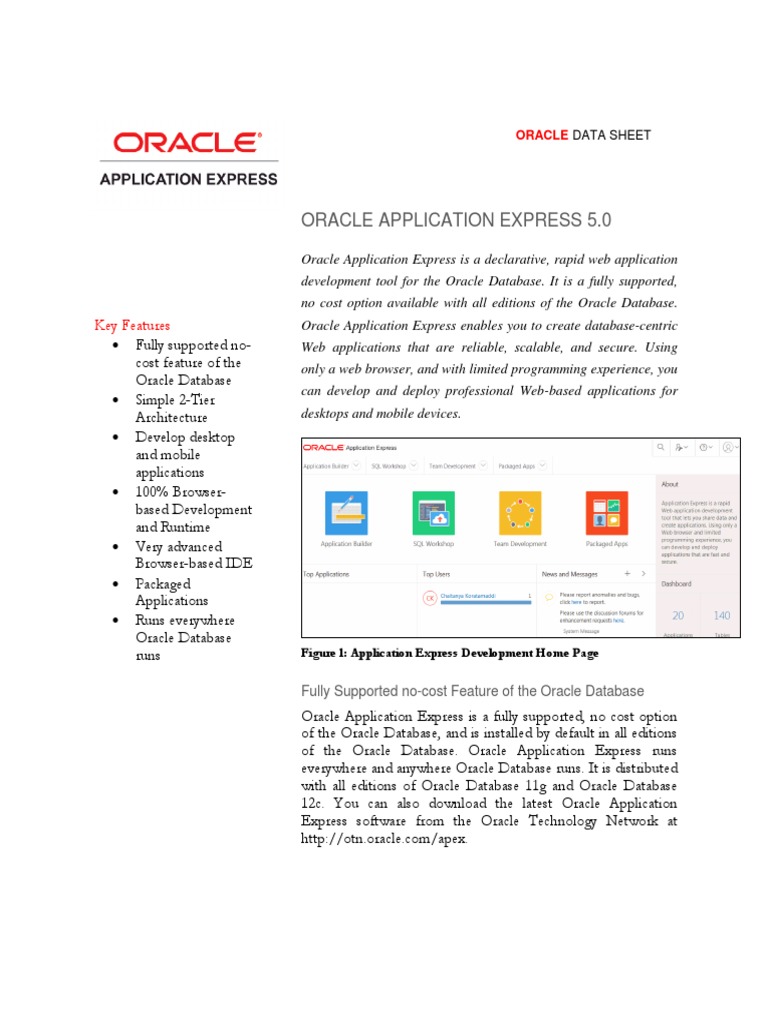 Apex Datasheet | PDF | Oracle Database | Web Application