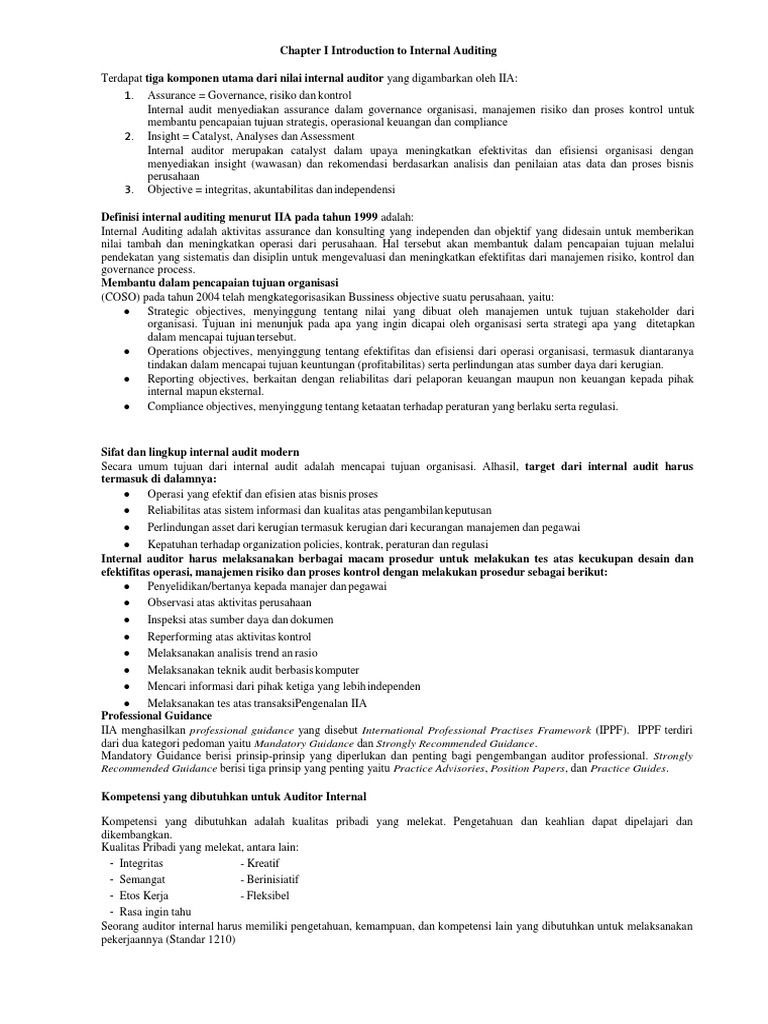 Resume UTS Audit Internal Pemerintah | PDF | Bisnis