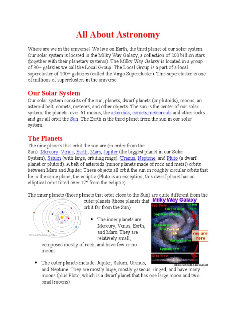 All About Astronomy: Our Solar System | PDF | Planets | Solar System