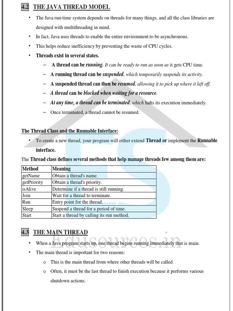 The Java Thread Model | PDF | Method (Computer Programming) | Class ...