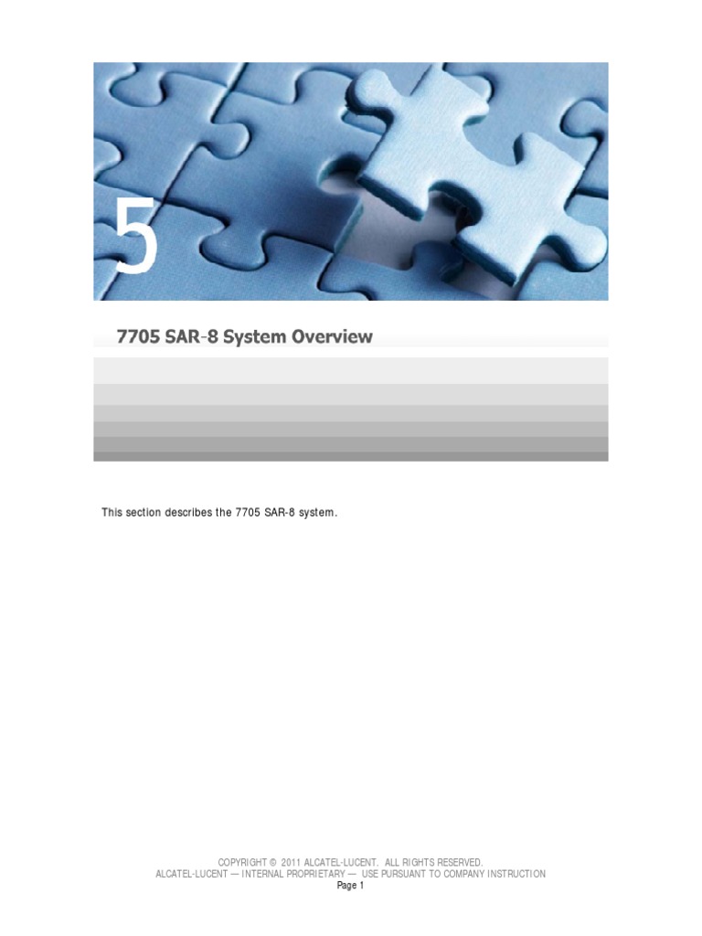 05_7705 Service Aggregation Router (Sar)_mod5 Sar 8 System Overview ...